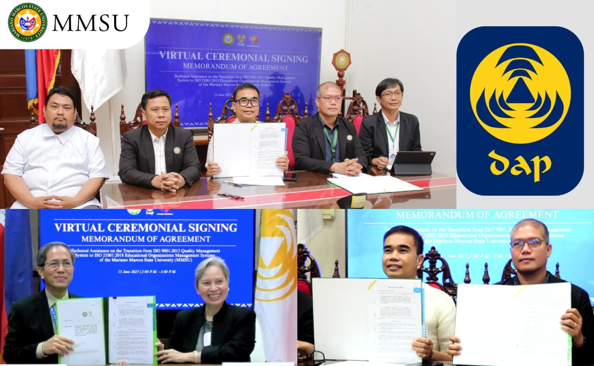 MMSU - news | DAP, MMSU sign agreement for ISO EOMS application